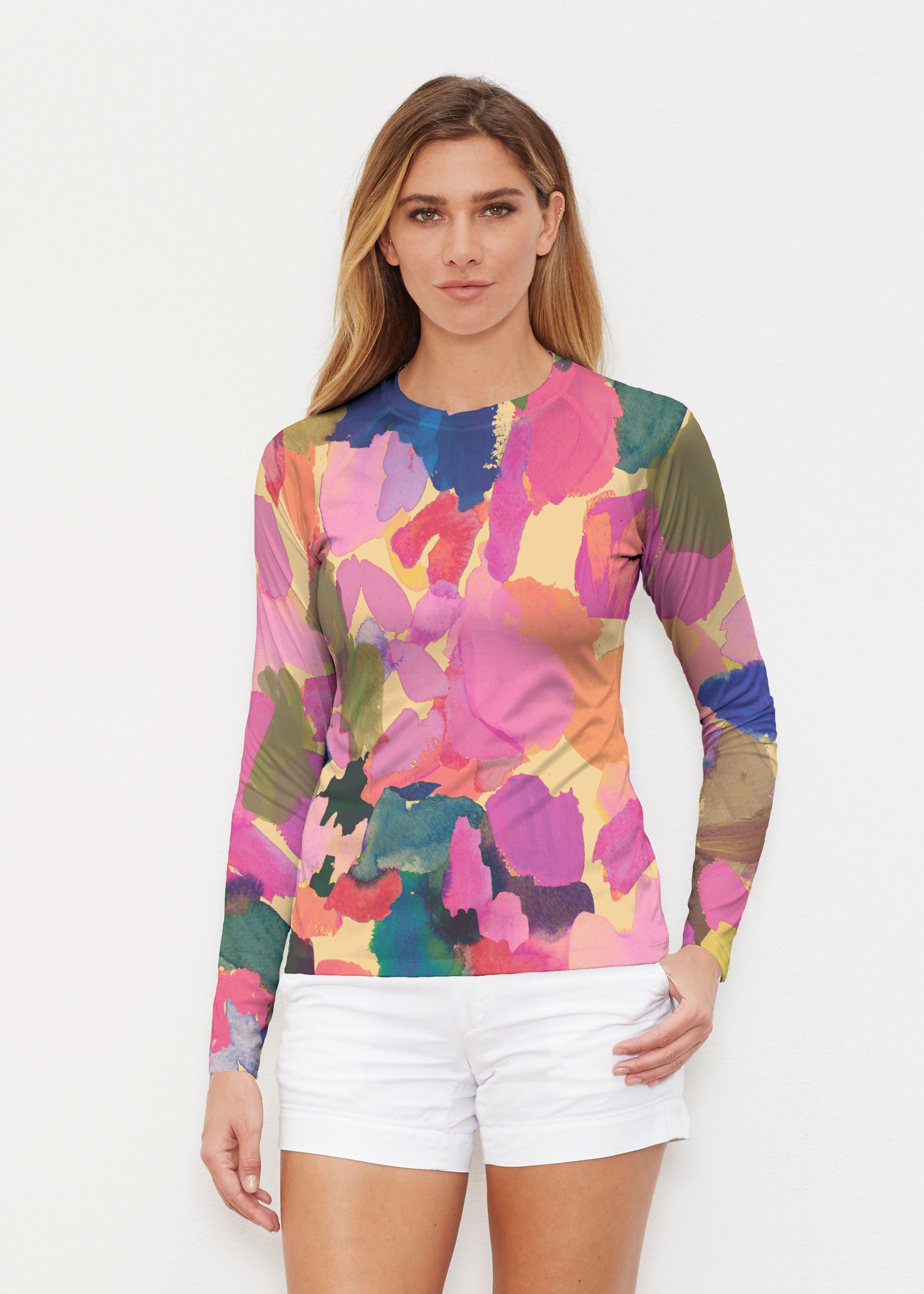 Hopscotch (17269) ~ Long Sleeve Rash Guard – Whimsy Rose