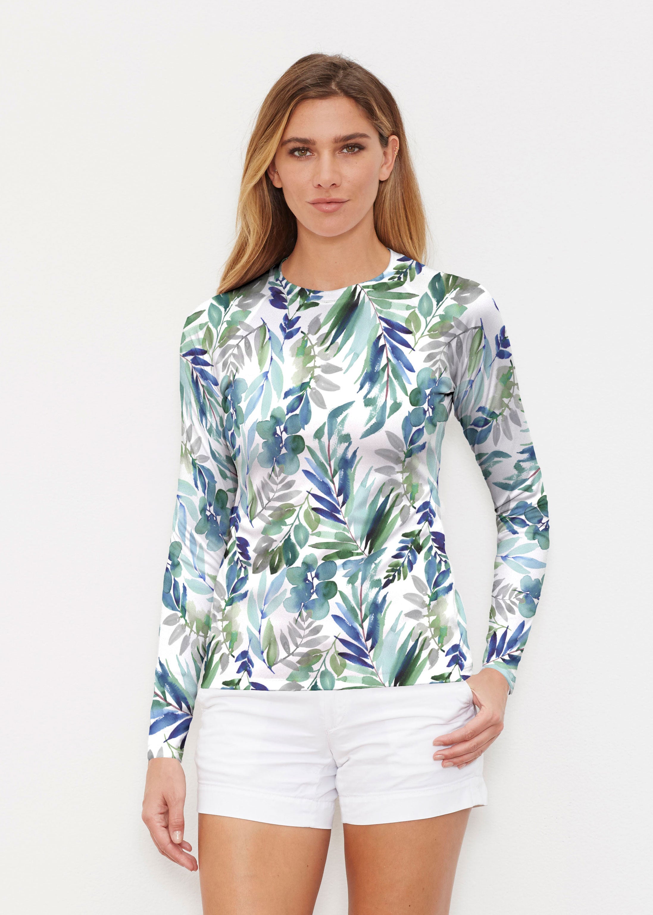 Leah Leaves (16258) ~ Long Sleeve Rash Guard – Whimsy Rose