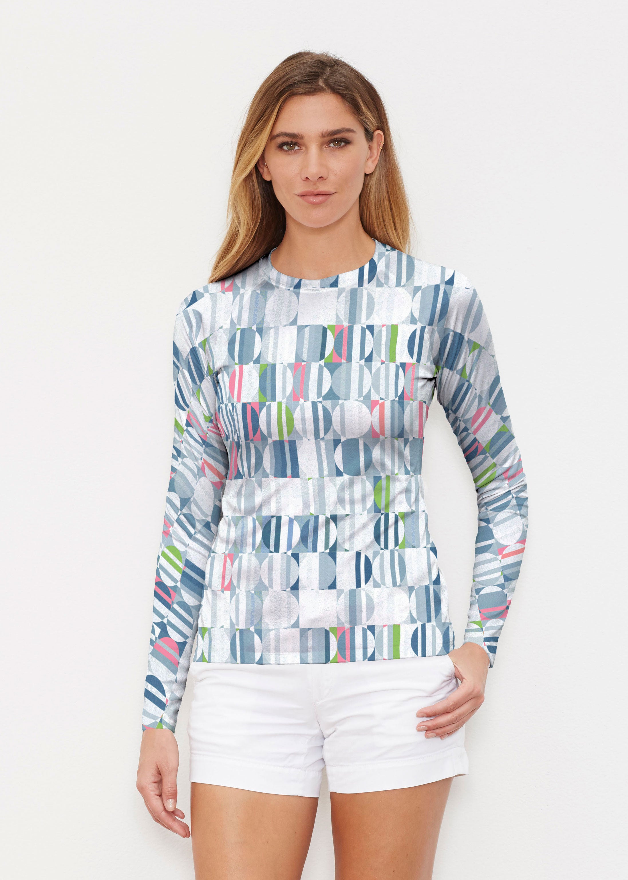 Around We Go (8012) ~ Long Sleeve Rash Guard – Whimsy Rose