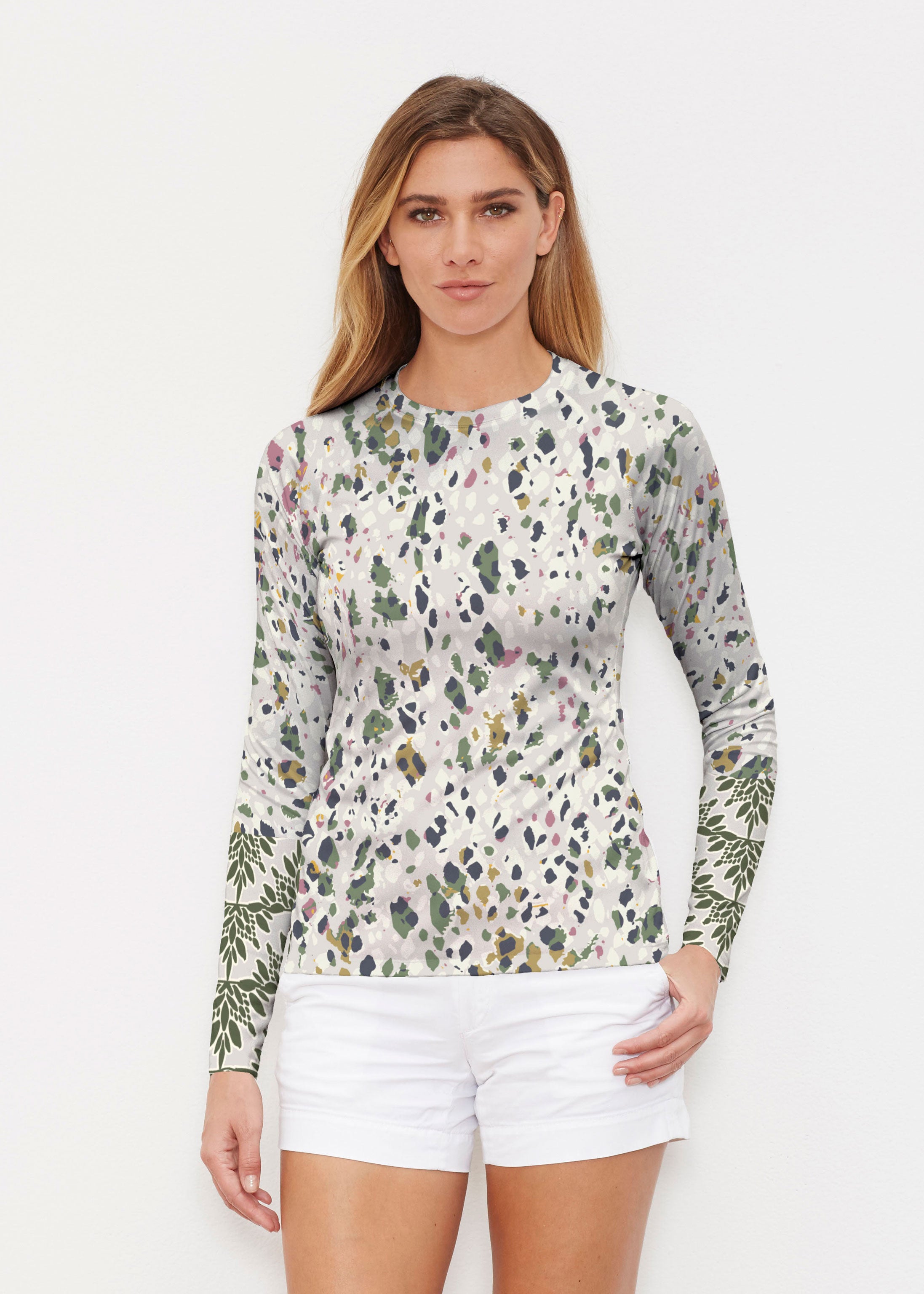 Jazzy Spots (8055) ~ Long Sleeve Rash Guard – Whimsy Rose
